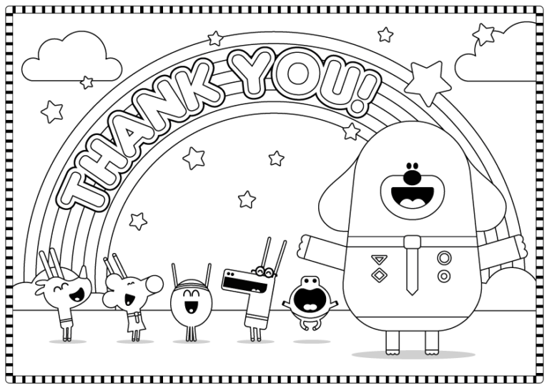 Hey Duggee Rainbow Colouring Sheet - Hey Duggee Official Website
