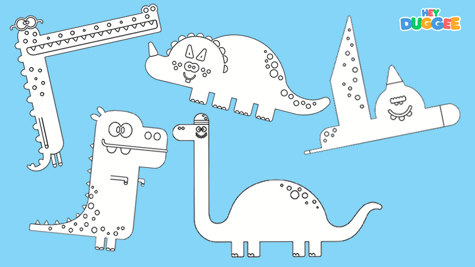 Dinosaur Colouring Sheets - Hey Duggee Official Website