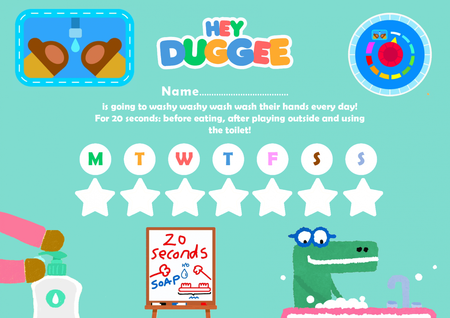 Handwashing Chart - Hey Duggee Official Website