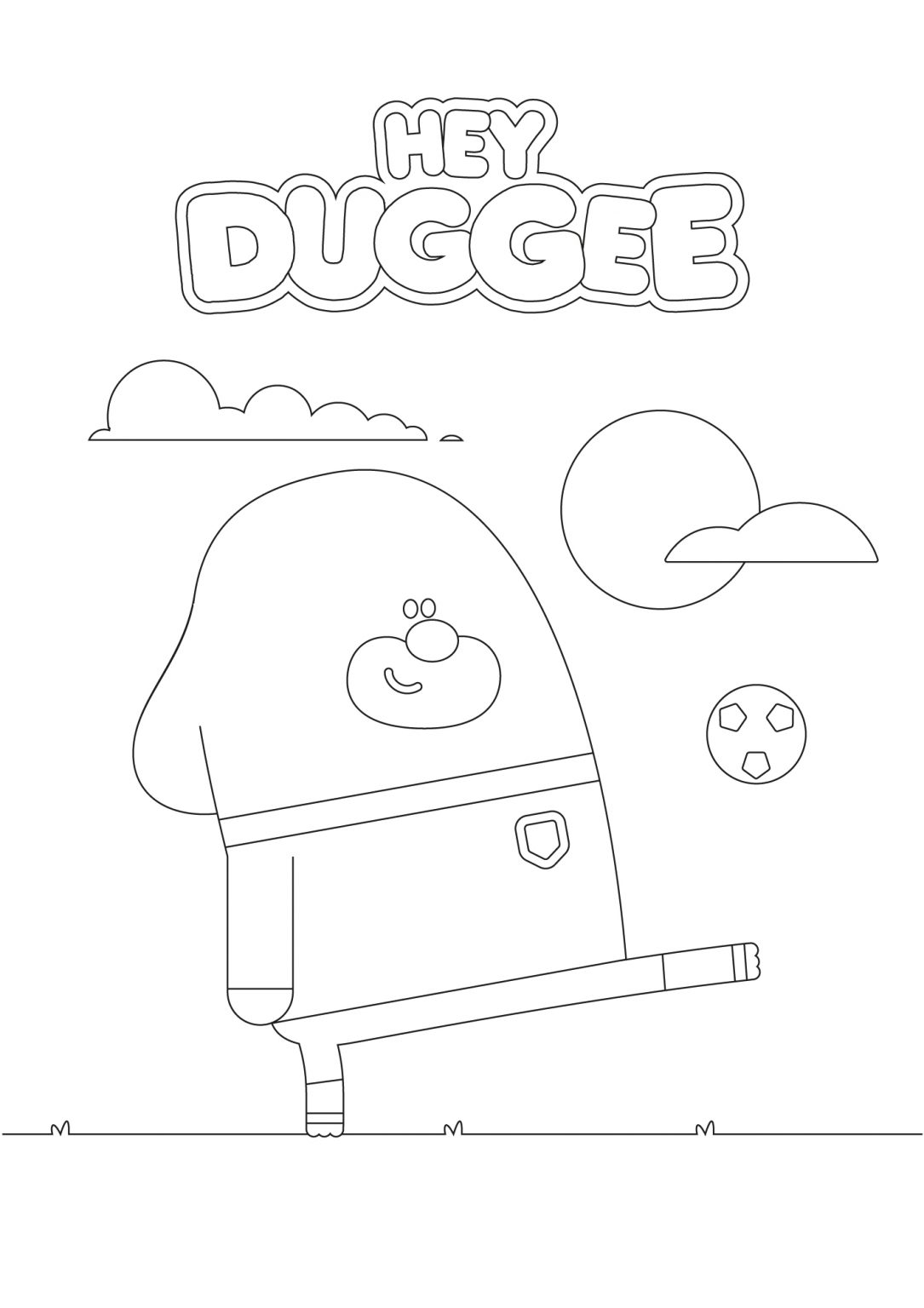 Football Colouring Sheet - Hey Duggee Official Website