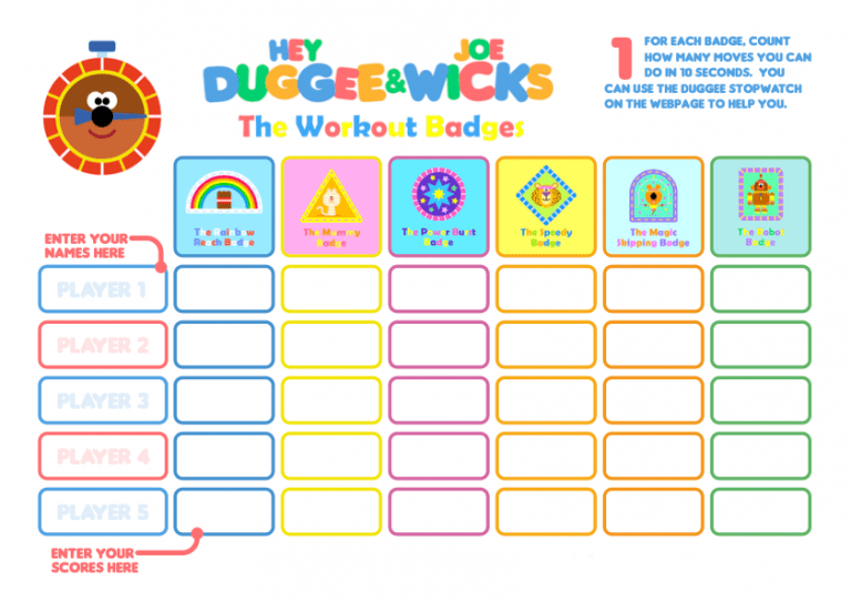 Earn your workout badges! - Hey Duggee Official Website