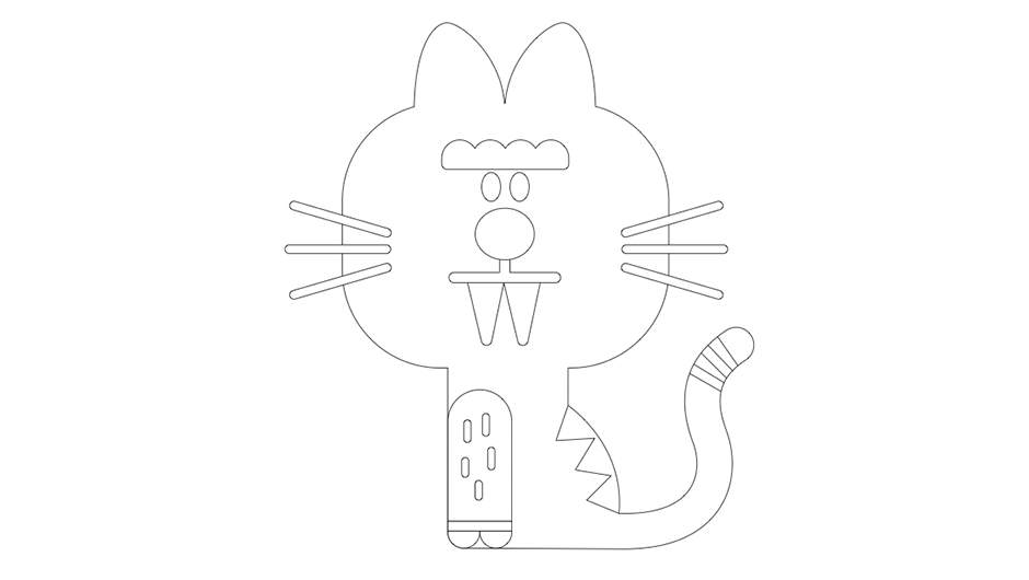 Sabre-tooth Enid colouring sheet - Hey Duggee Official Website