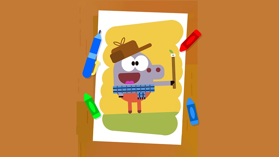 Roly and Stick Colouring Sheet - Hey Duggee Official Website